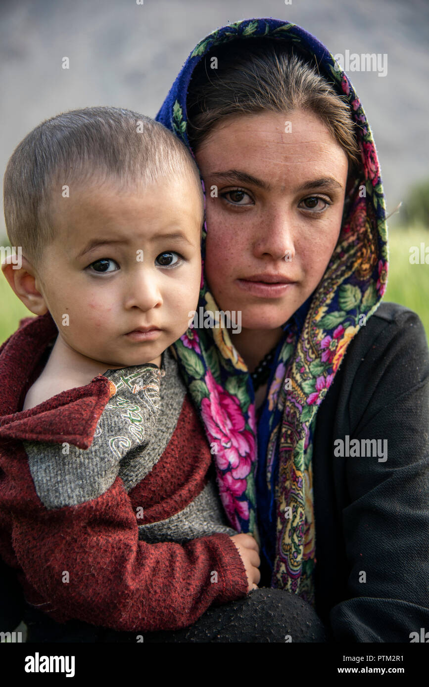 Wakhi children in the Wakhan Corridor of Afghanistan Stock Photo - Alamy
