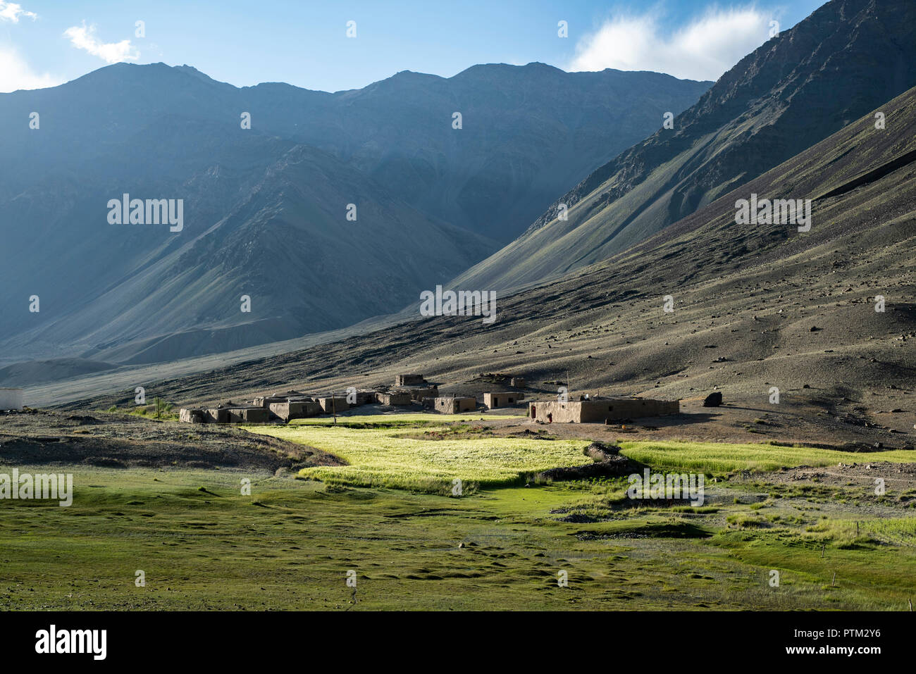 The village of Sarhad in the Wakhan Corridor of Afghanistan Stock Photo ...
