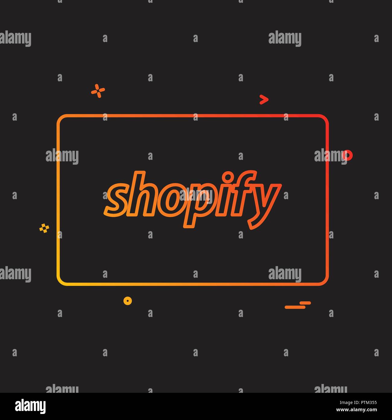 Shopify icon design vector Stock Vector Image & Art - Alamy