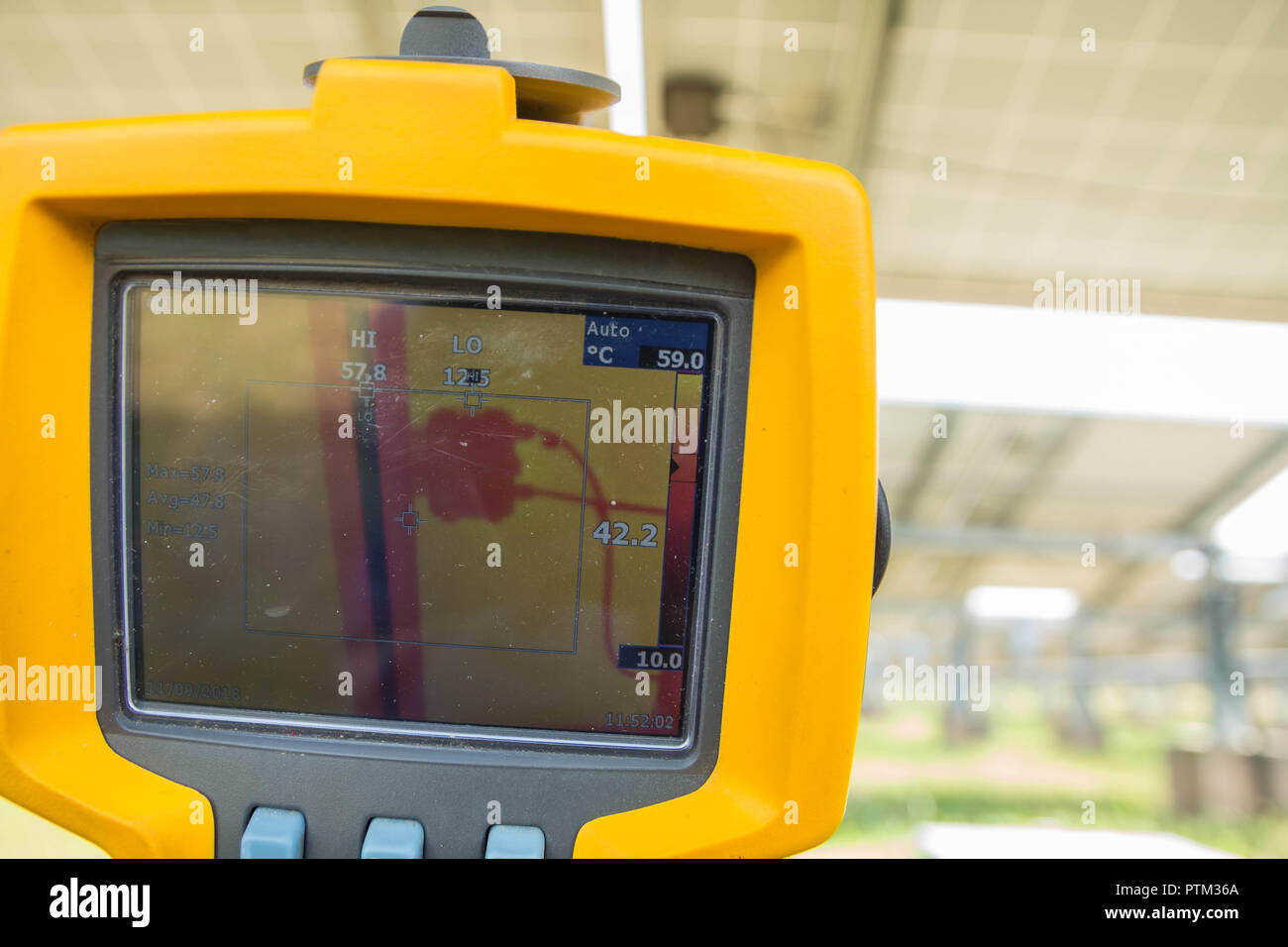 Thermoscan(thermal image camera), Scan to the Junction box of solar ...