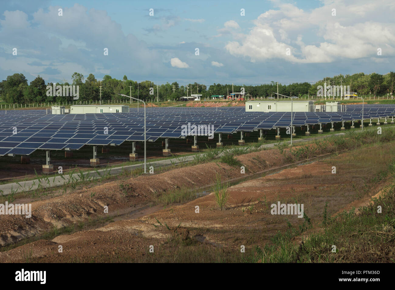 Solar energy with blue sky, It's clean and energy for free use. This is ...