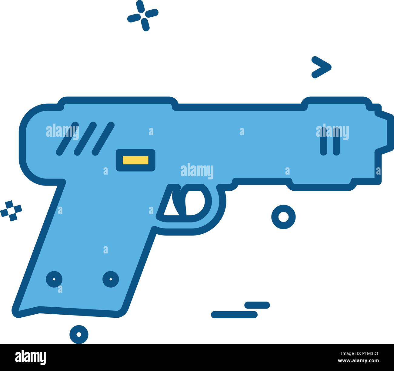 gun pistol police weapon icon vector design Stock Vector Image & Art ...