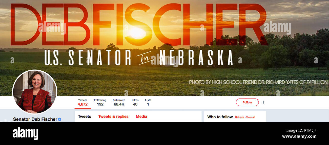 Twitter page for Deb Fischer. Debra Strobel Fischer is an American ...