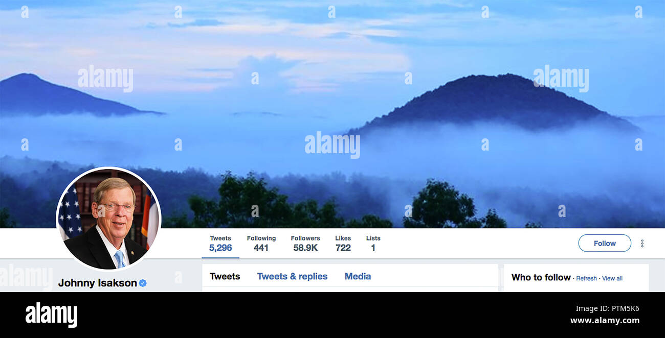 Twitter page for Johnny Isakson. John Hardy Isakson is an American ...