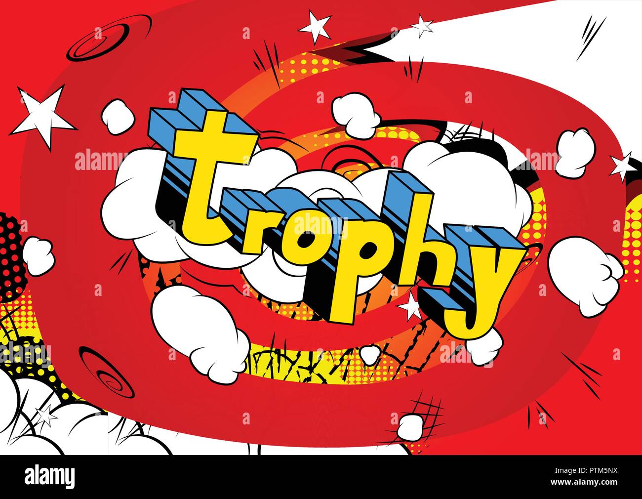 Trophy - Vector illustrated comic book style phrase Stock Vector Image ...