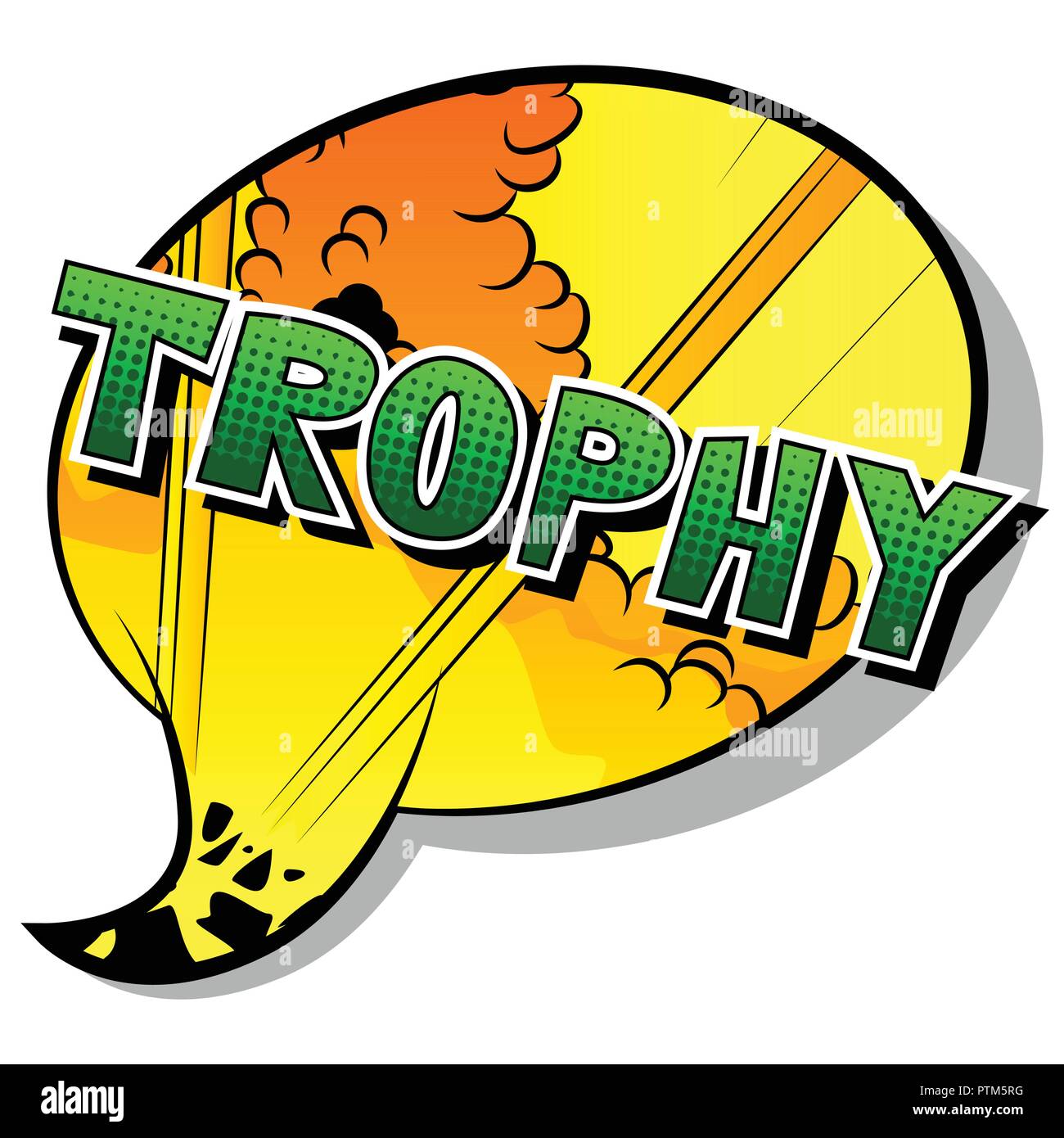 Trophy - Vector illustrated comic book style phrase Stock Vector Image ...