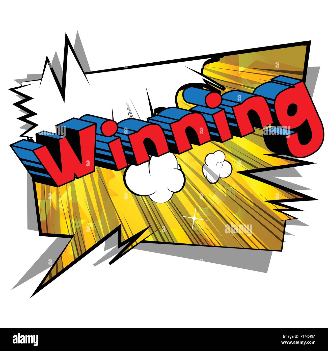 Winning - Vector illustrated comic book style phrase Stock Vector Image ...