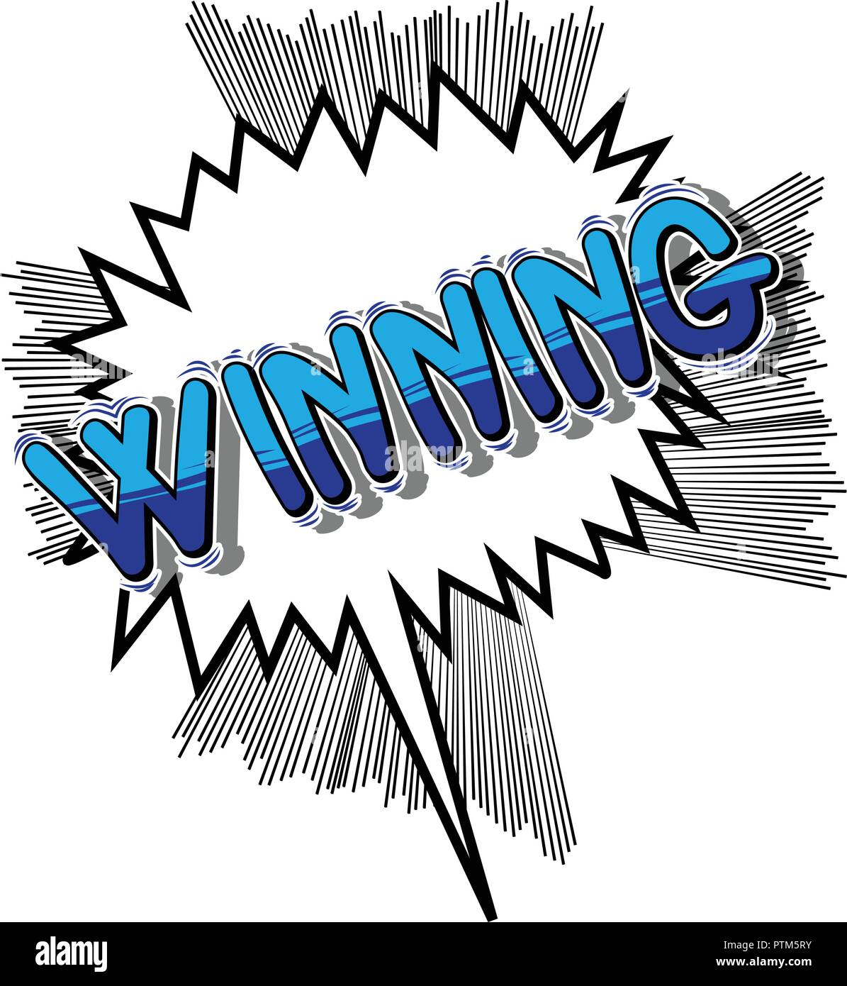 Winning - Vector illustrated comic book style phrase Stock Vector Image ...