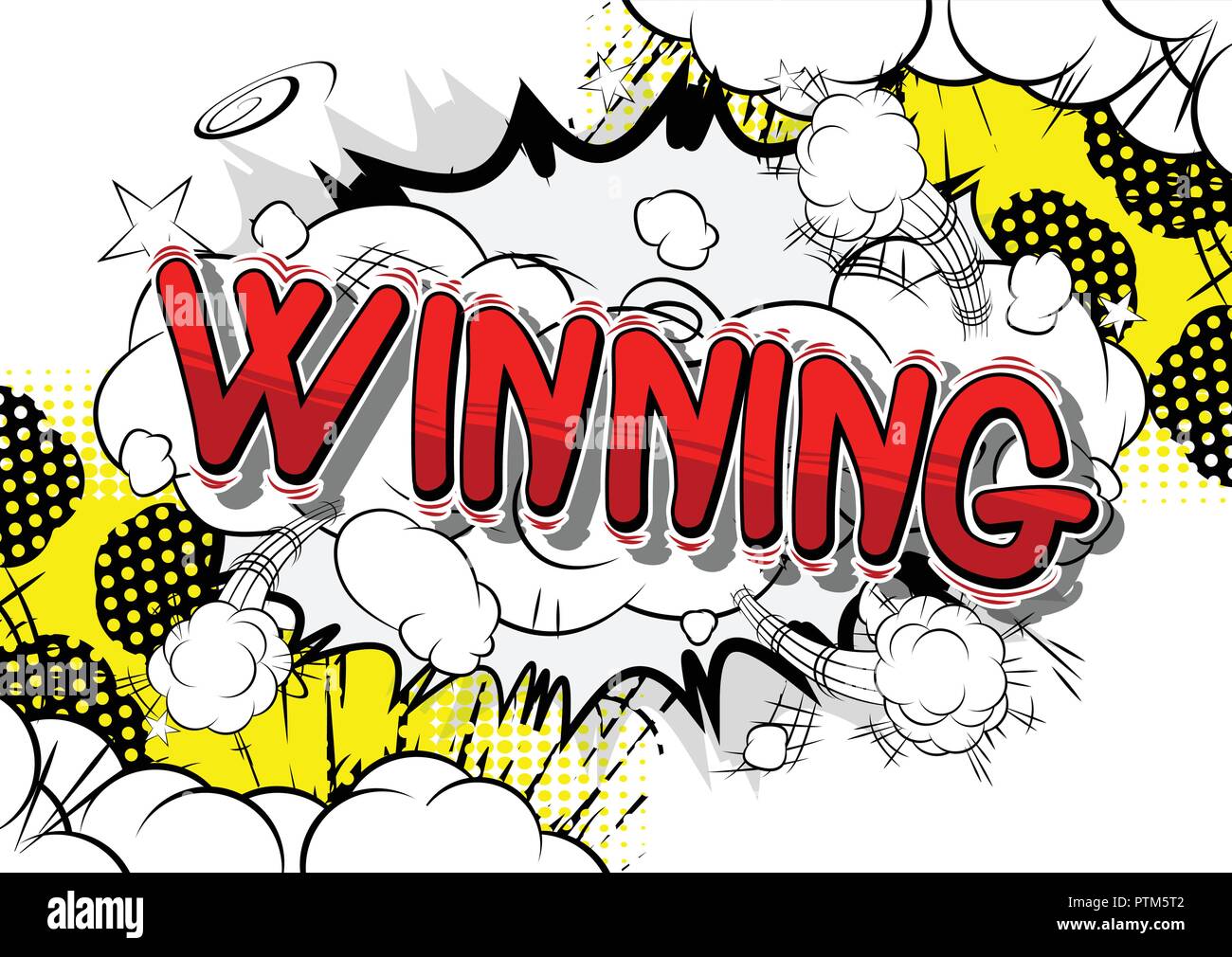 Winning - Vector illustrated comic book style phrase Stock Vector Image ...