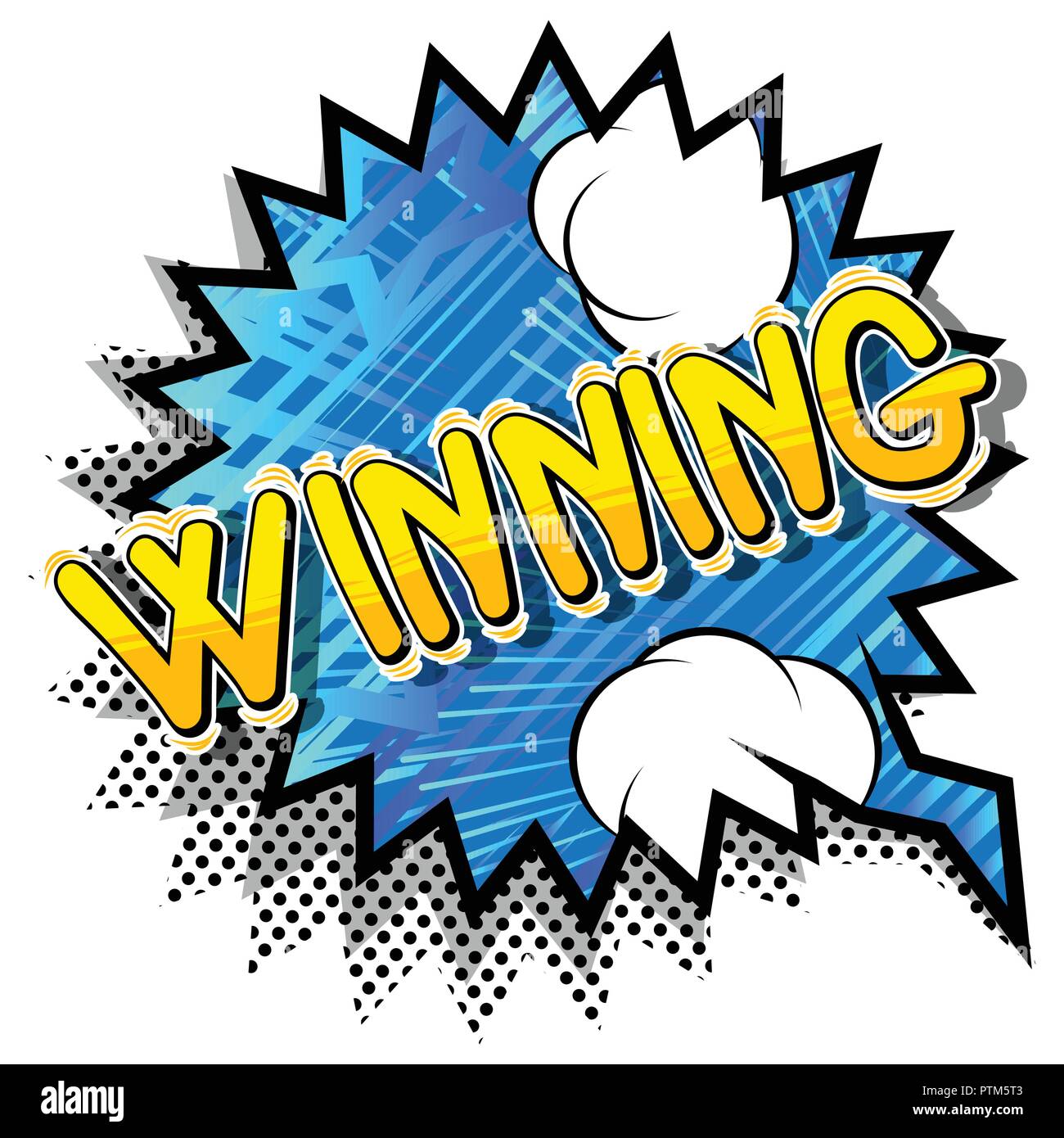 Winning - Vector illustrated comic book style phrase Stock Vector Image ...