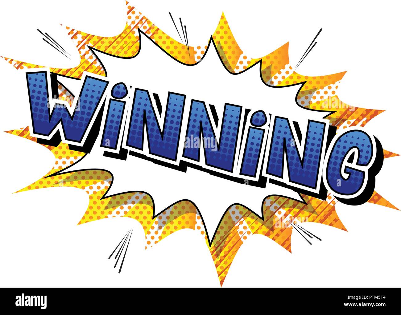 Winning - Vector illustrated comic book style phrase Stock Vector Image ...