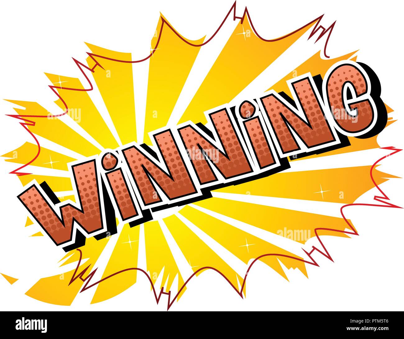 Winning - Vector illustrated comic book style phrase Stock Vector Image ...