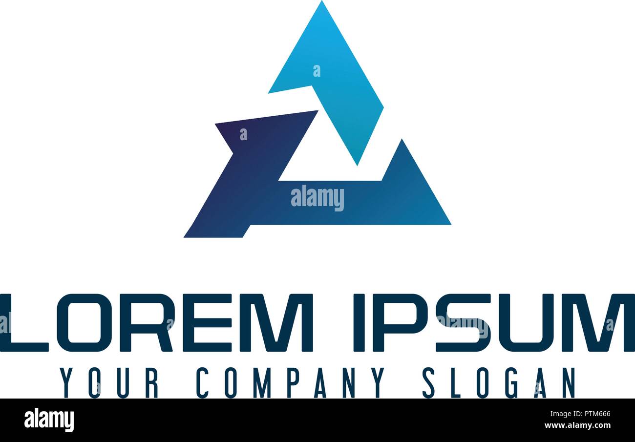 letter A triangle logo. modern design concept template Stock Vector ...