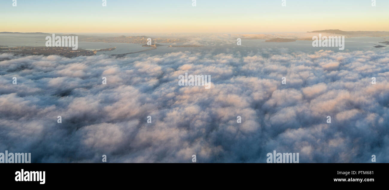 Sunrise illuminates the ever-present marine layer that drifts into the ...