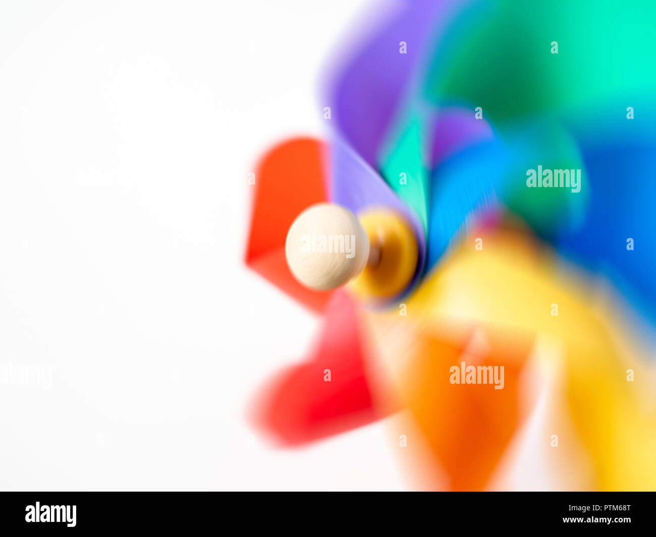 Blurred abstract colorful spinning motion with copy space. Close-up ...