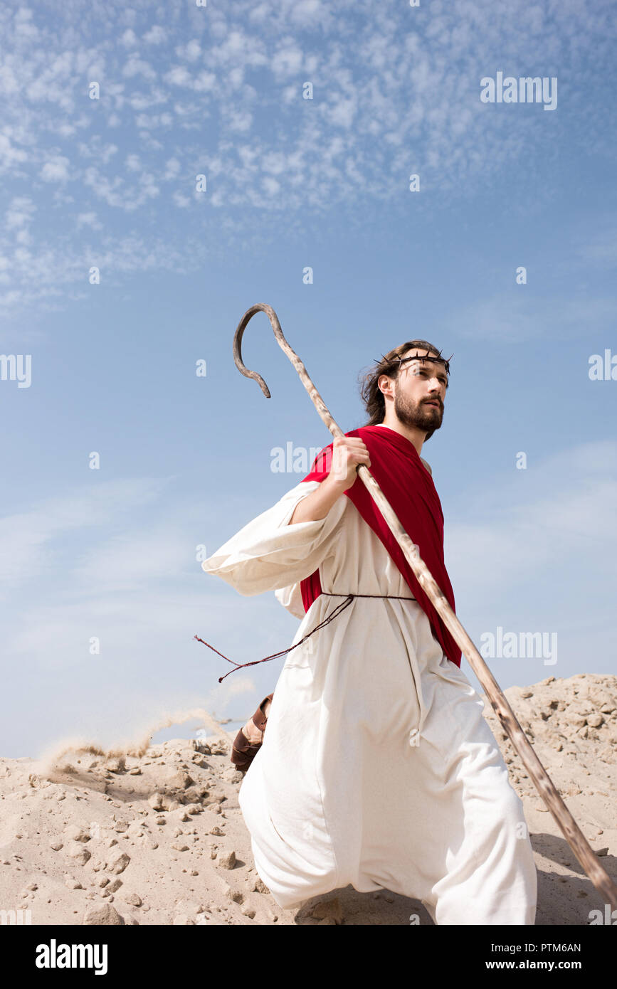 Jesus staff in robe sash hi-res stock photography and images - Alamy