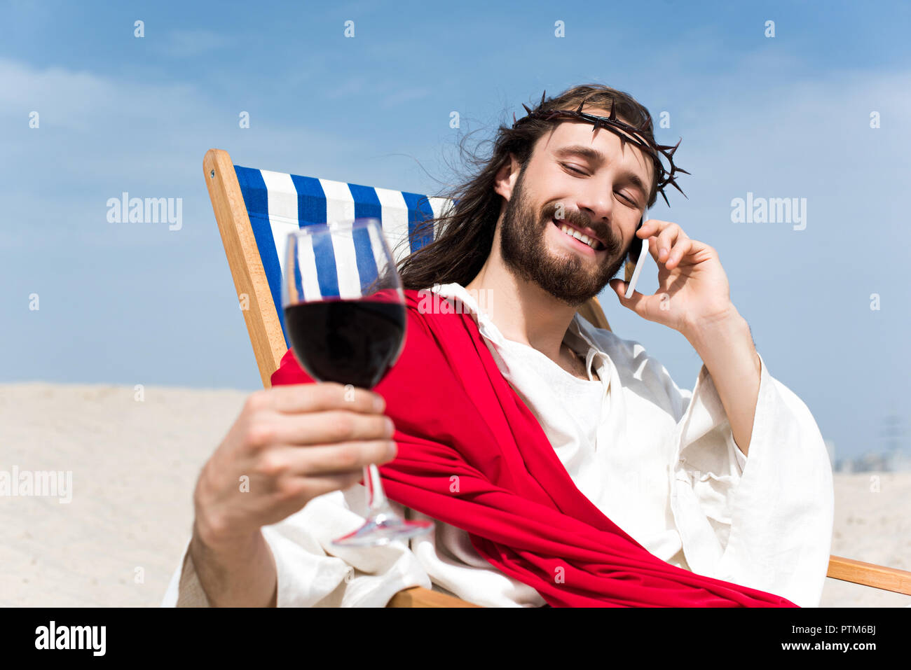 Jesus in robe sash holding hi-res stock photography and images - Alamy
