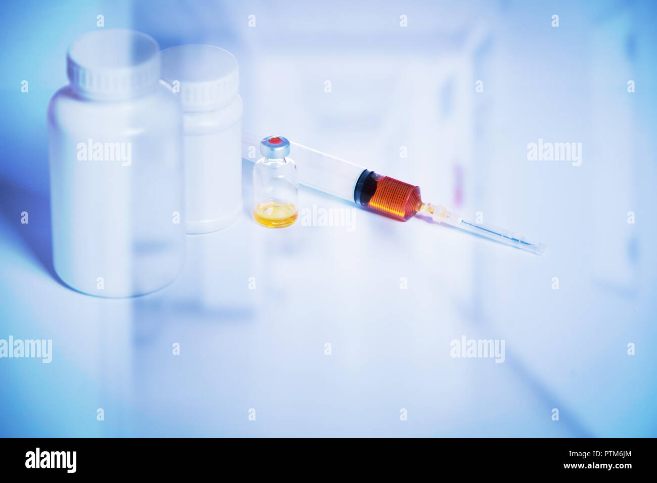 double exposure injection and ampule and patient department Stock Photo ...