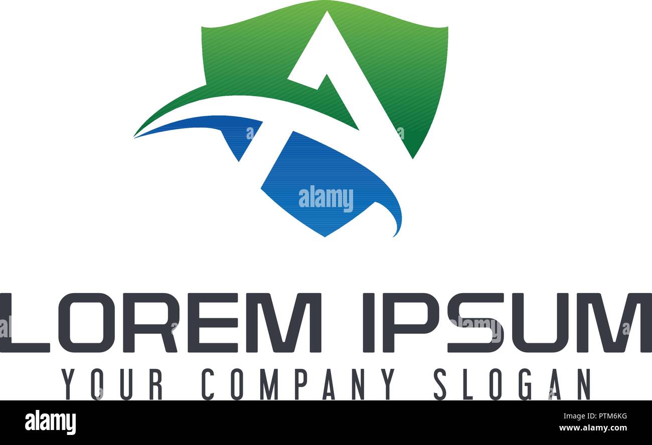 letter A shield logo design concept template Stock Vector Image & Art ...