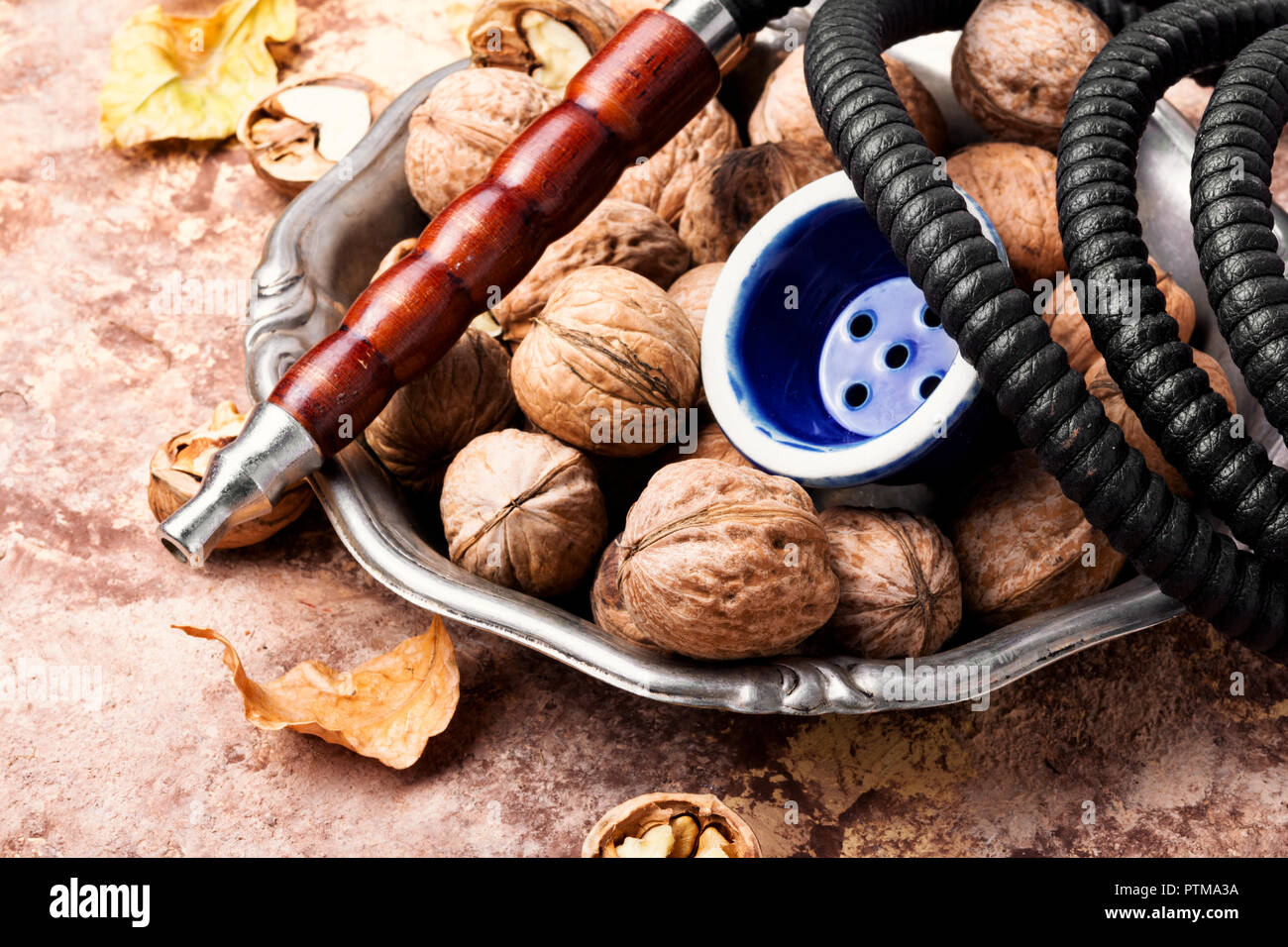 Turkish shisha hookah with flavor walnut for relax Stock Photo - Alamy