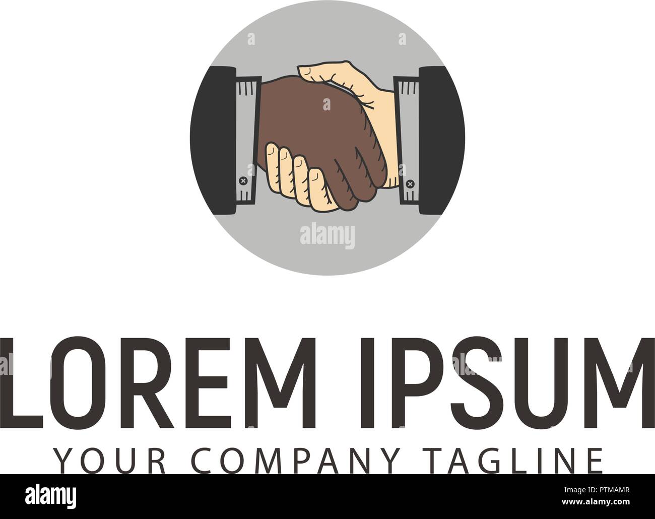 Handshake logo design Stock Vector Images - Alamy