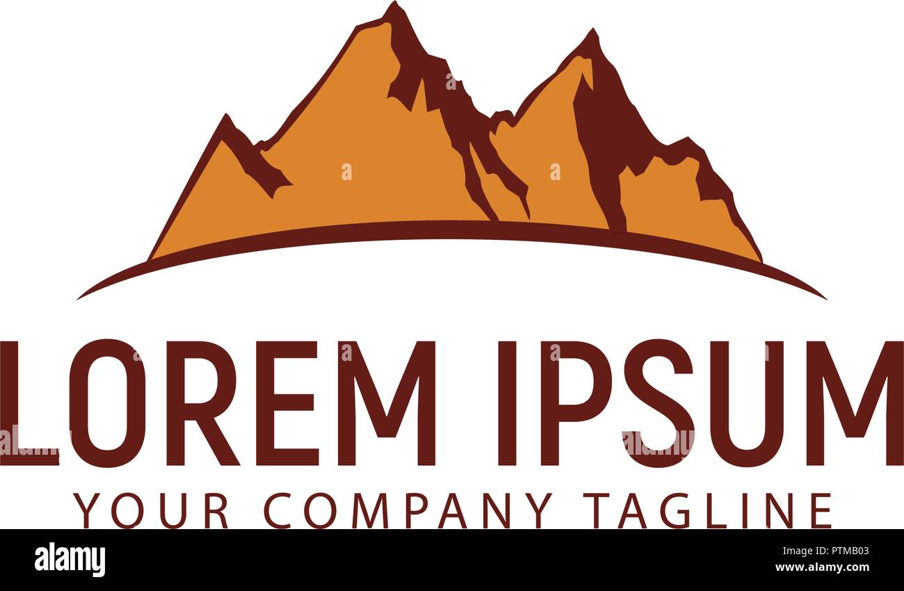 Blue mountain peak emblem Stock Vector Images - Alamy