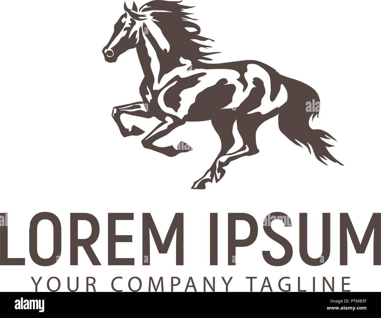 run horse logo design concept template Stock Vector Image & Art - Alamy