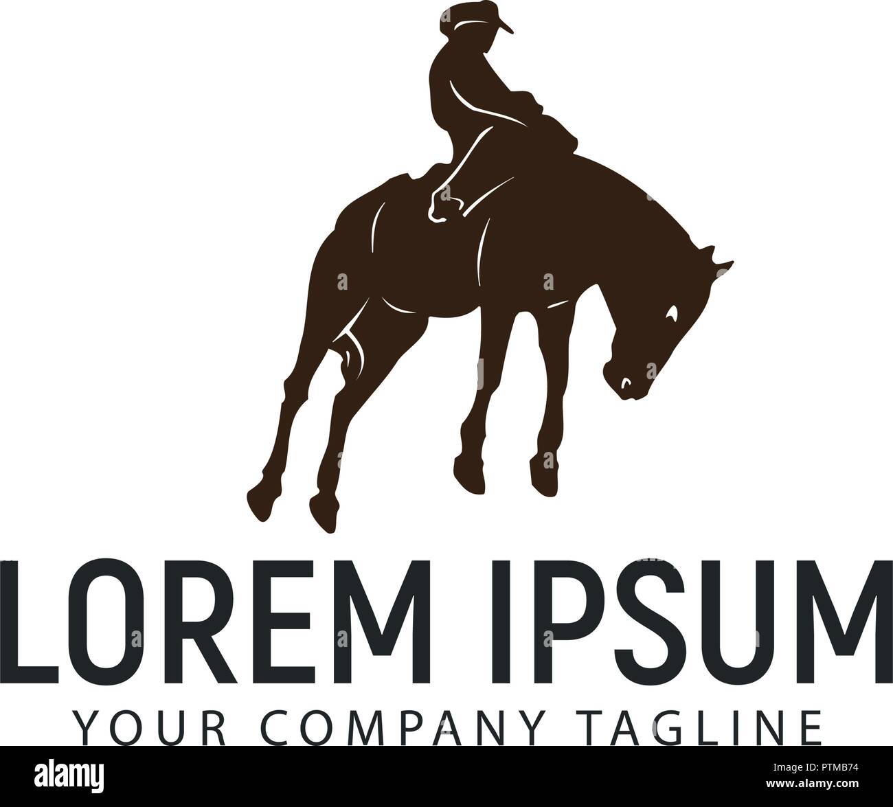 horseback riding logo design concept template Stock Vector Image & Art ...