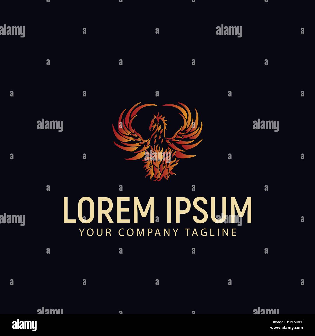 phoenix bird logo design concept template Stock Vector Image & Art - Alamy