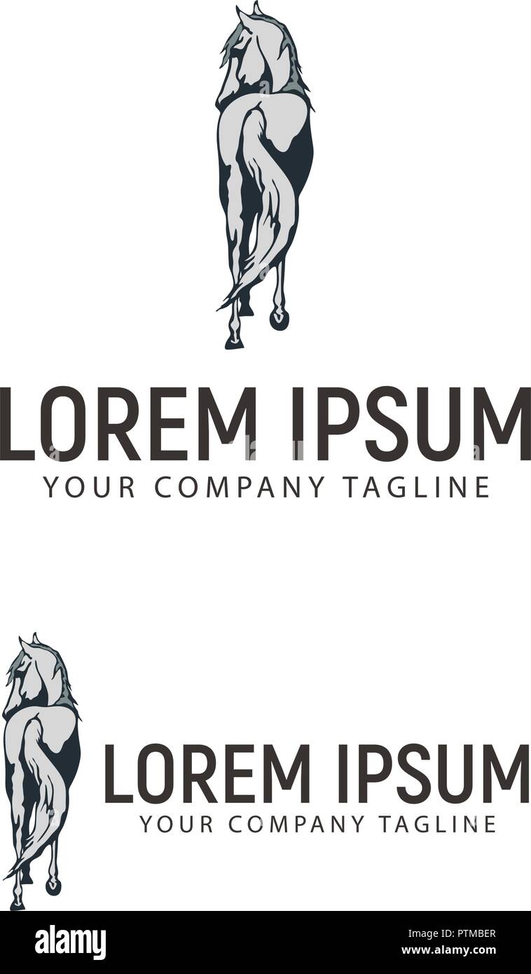 horse logo. back side design concept template Stock Vector Image & Art ...