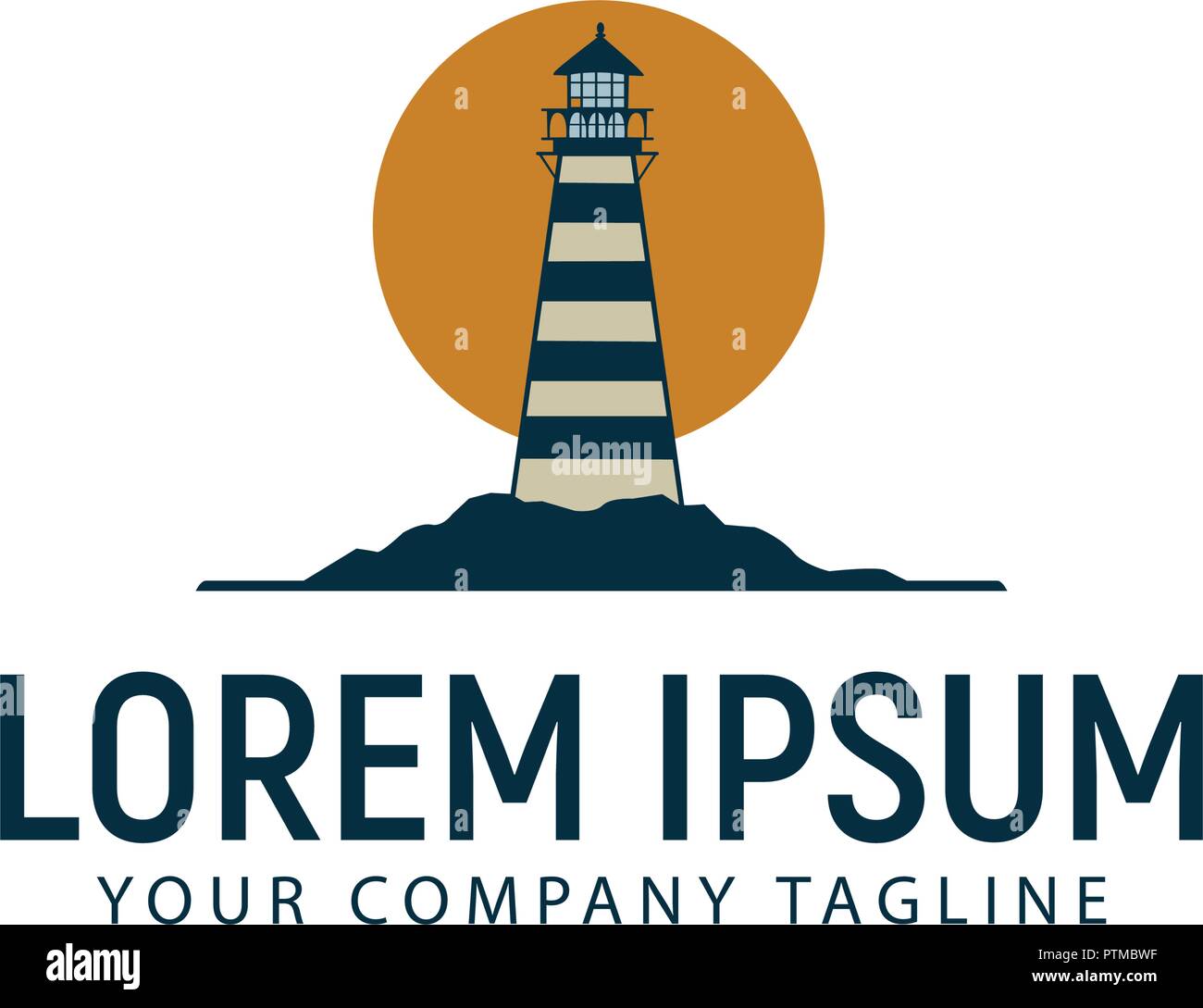 lighthouse logo design concept template Stock Vector Image & Art - Alamy