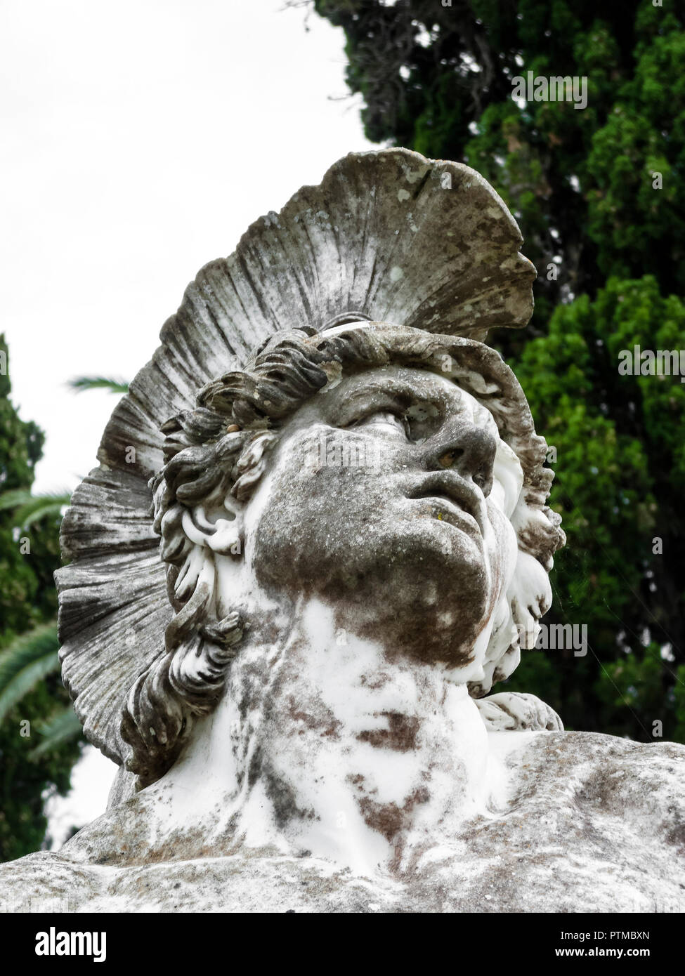 Achilles Face Statue