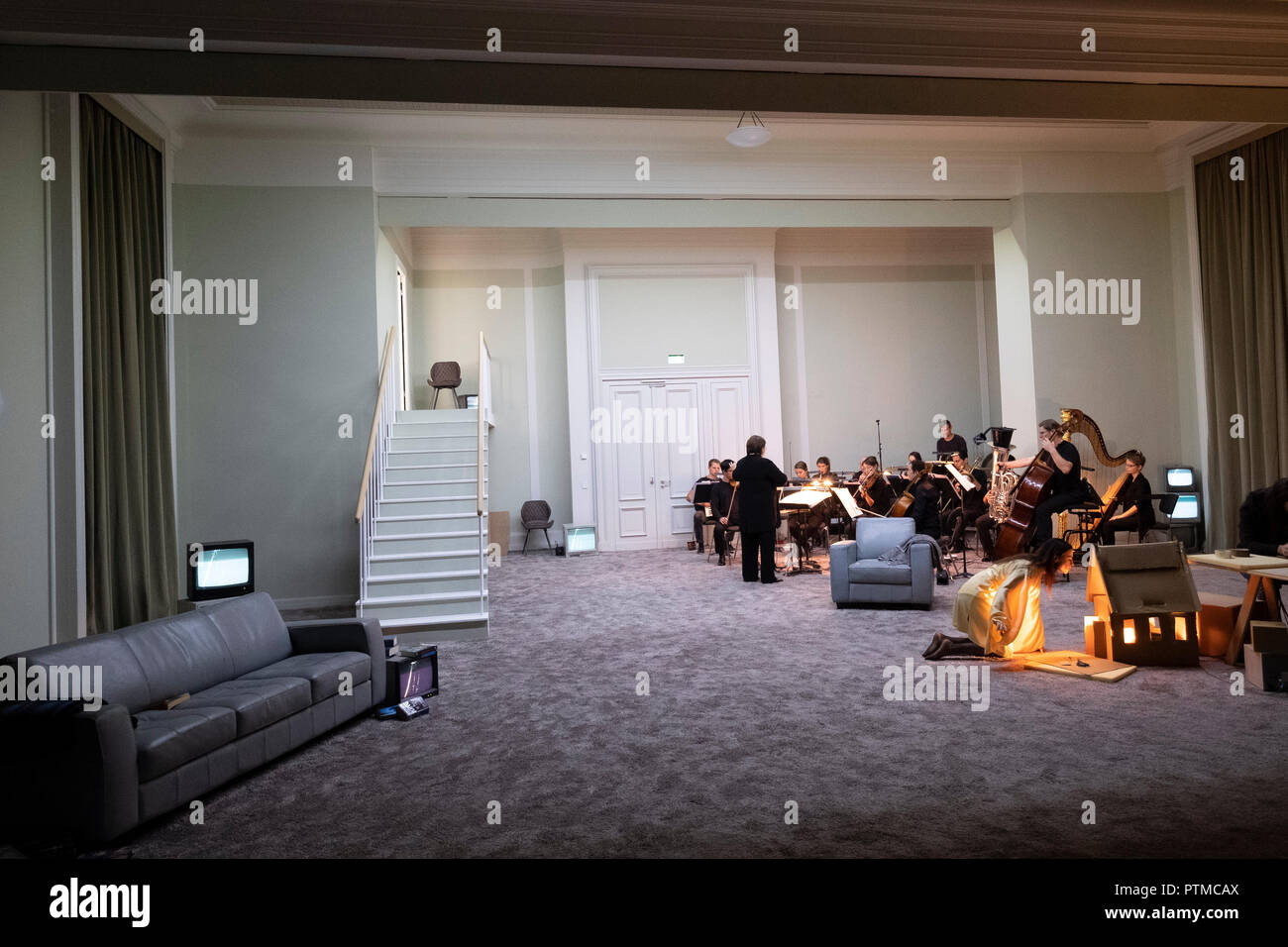 Rehearsal in "Staats Oper Usher" music by Claude Debussy (Photo by ...