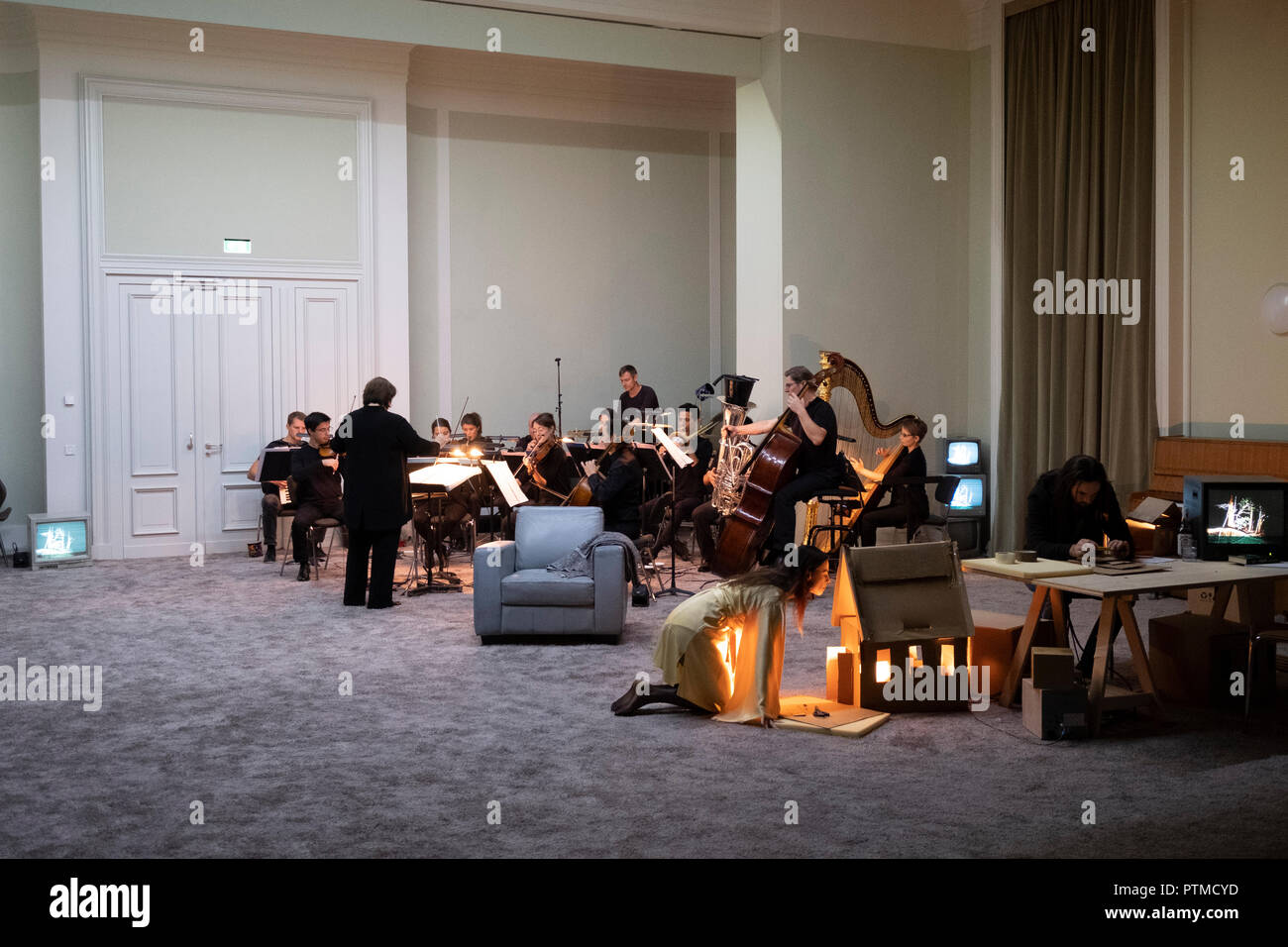 Rehearsal in "Staats Oper Usher" music by Claude Debussy (Photo by Saikat Paul / Pacific Press ...