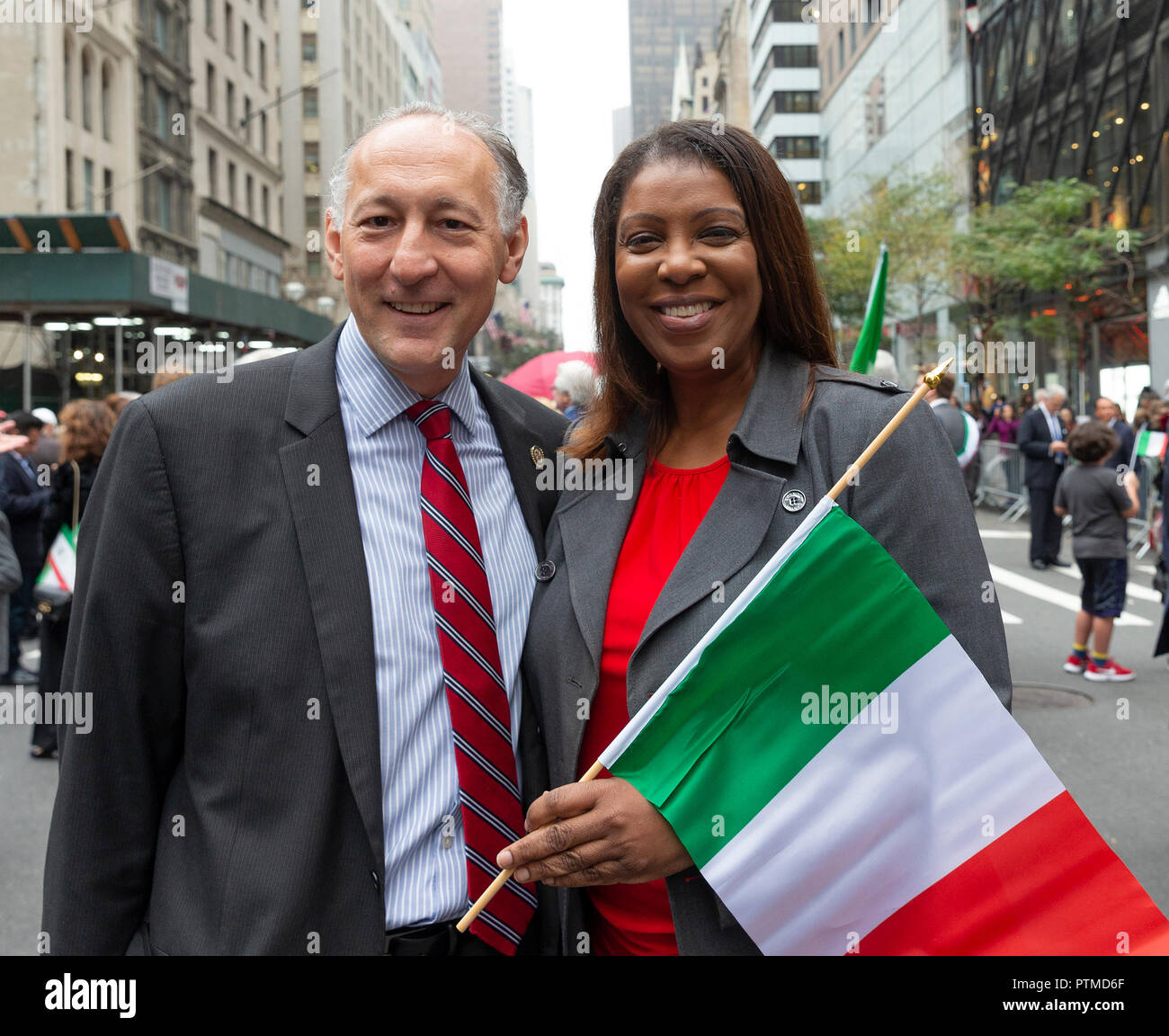 New York, United States. 08th Oct, 2018. Public Advocate Letitia James ...