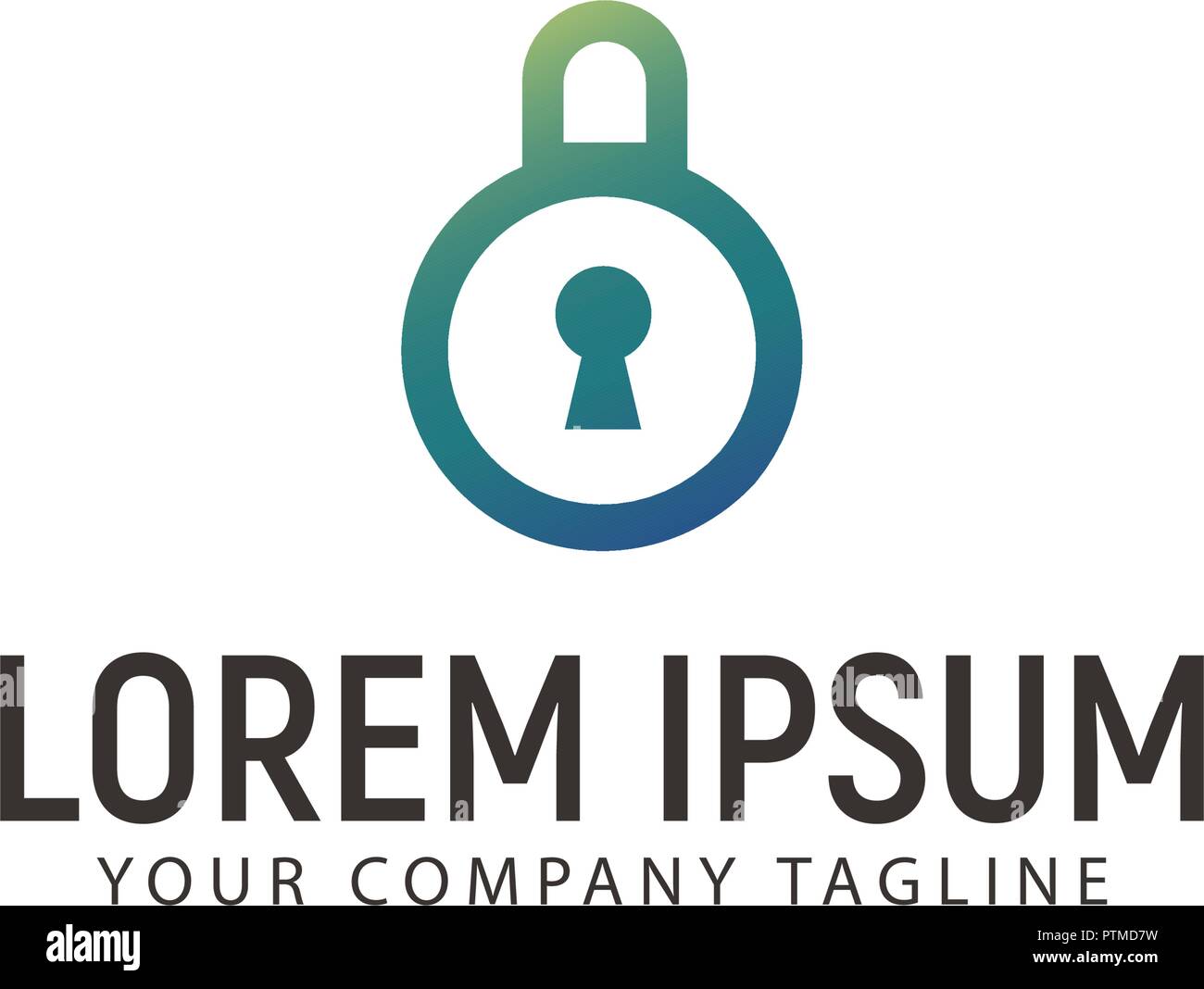 Padlock logo hi-res stock photography and images - Alamy