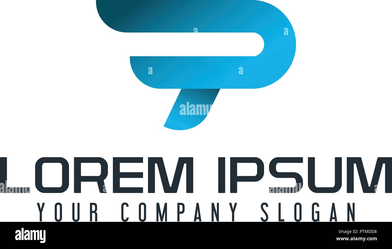 modern letter P logo. fast speed design concept template Stock Vector ...