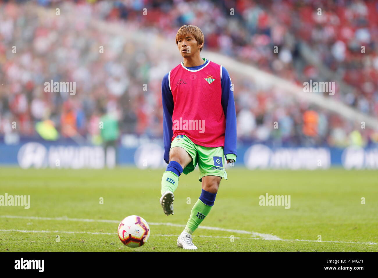 Madrid, Spain. 7th Oct, 2018. Takashi Inui (Betis) Football/Soccer ...