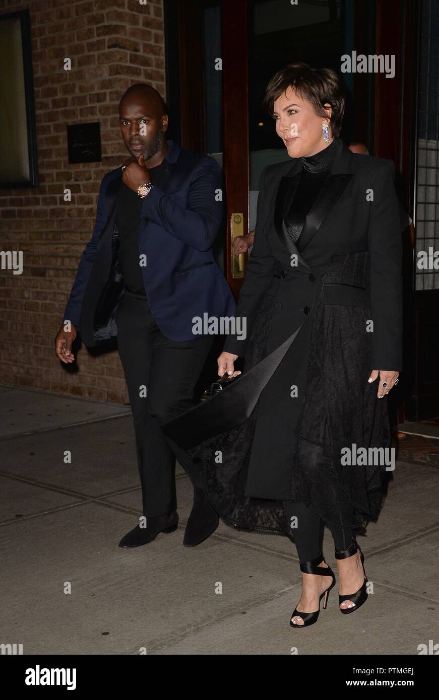 New York, NY, USA. 9th Oct, 2018. Corey Gamble, Kris Jenner out and ...