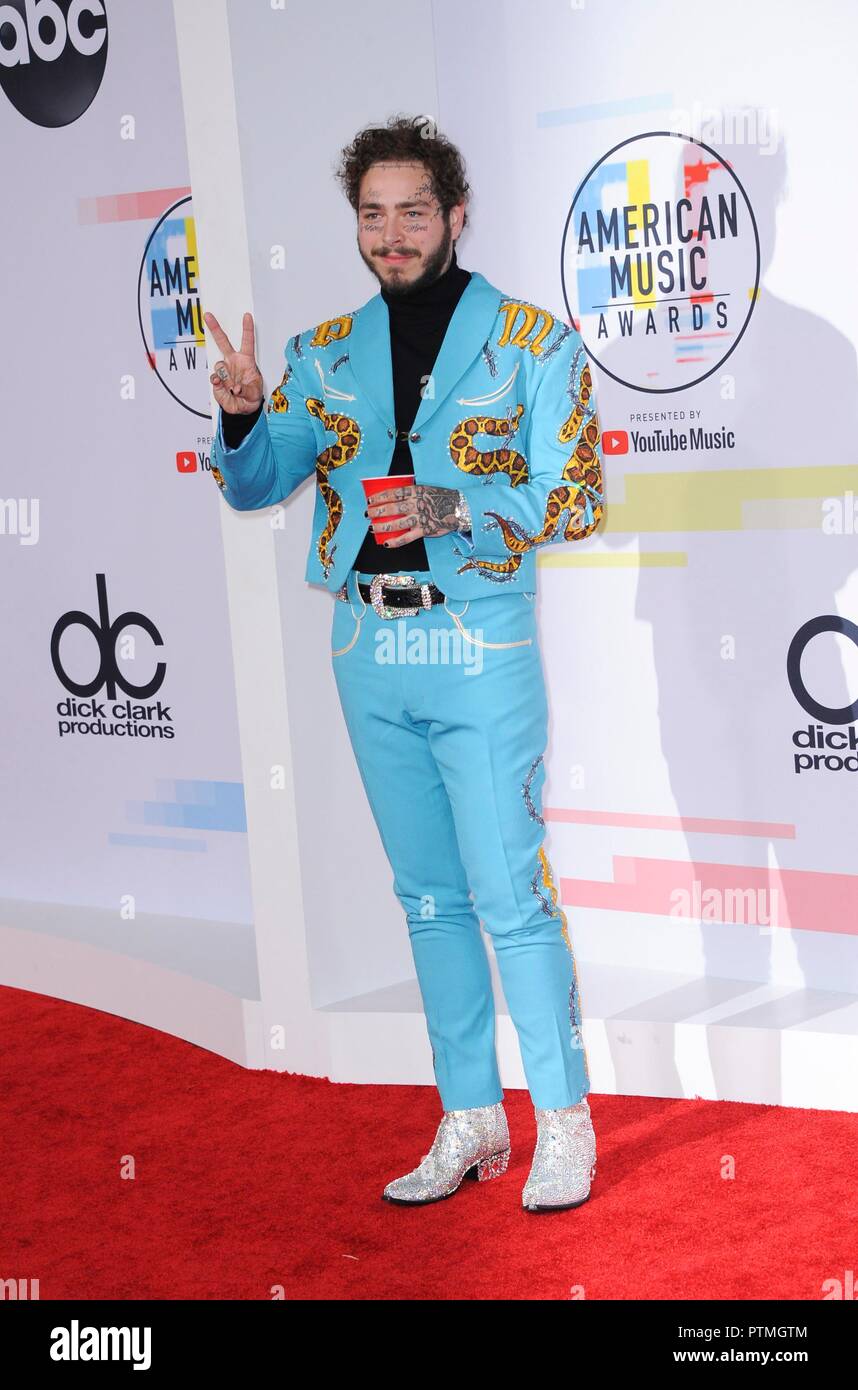 Los Angeles, CA, USA. 9th Oct, 2018. Post Malone at arrivals for 2018 ...