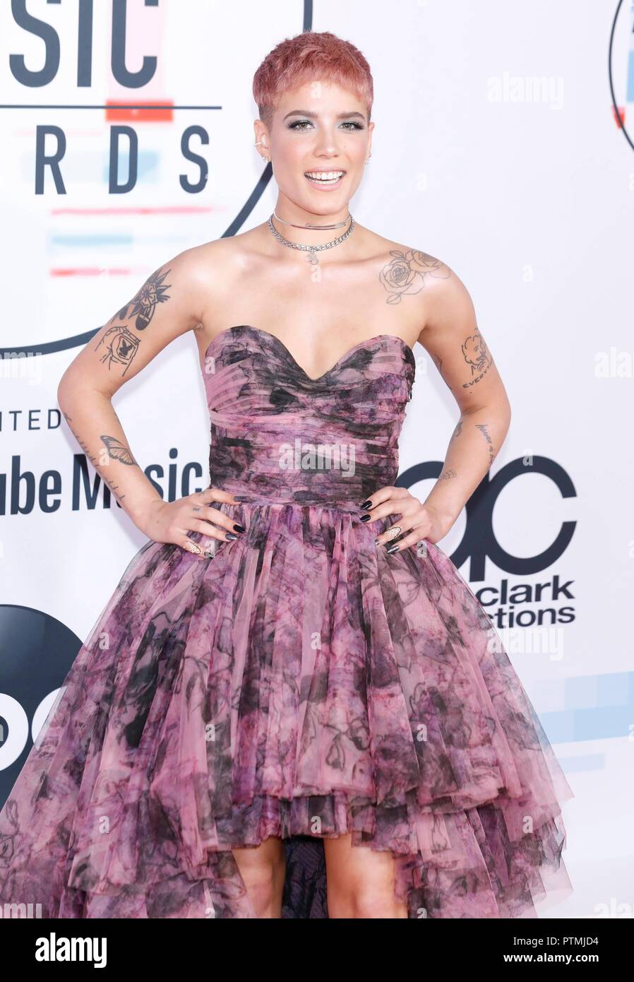 Los Angeles, USA. 9th Oct 2018. Halsey attends the 2018 American Music ...