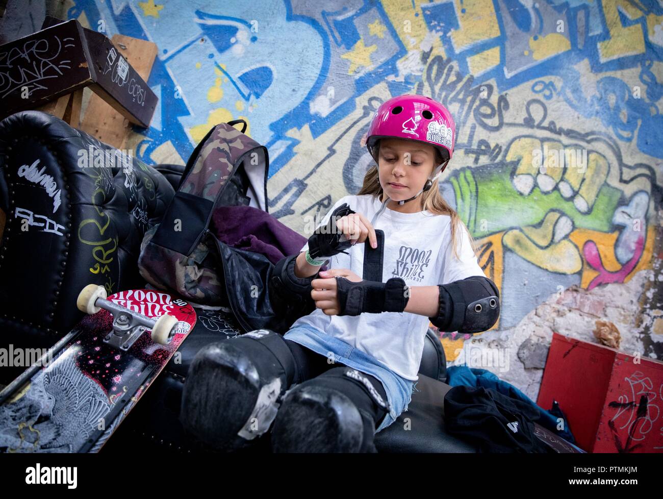 26 September 2018, Berlin: 11-year-old Lilly Stoephasius trains in the ...