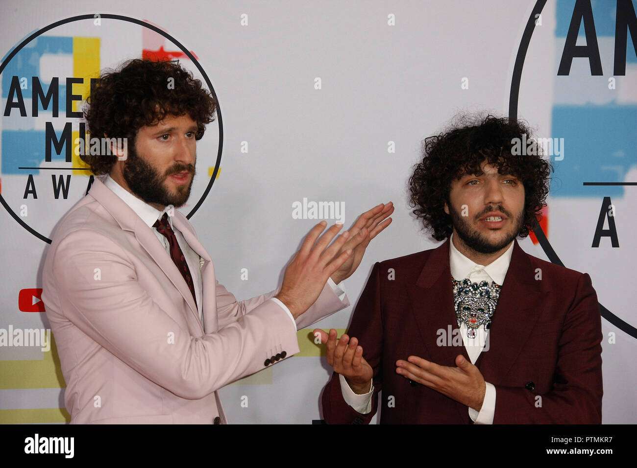 LOS ANGELES, CA - OCTOBER 09: Lil Dicky (L) and Benny Blanco attends ...