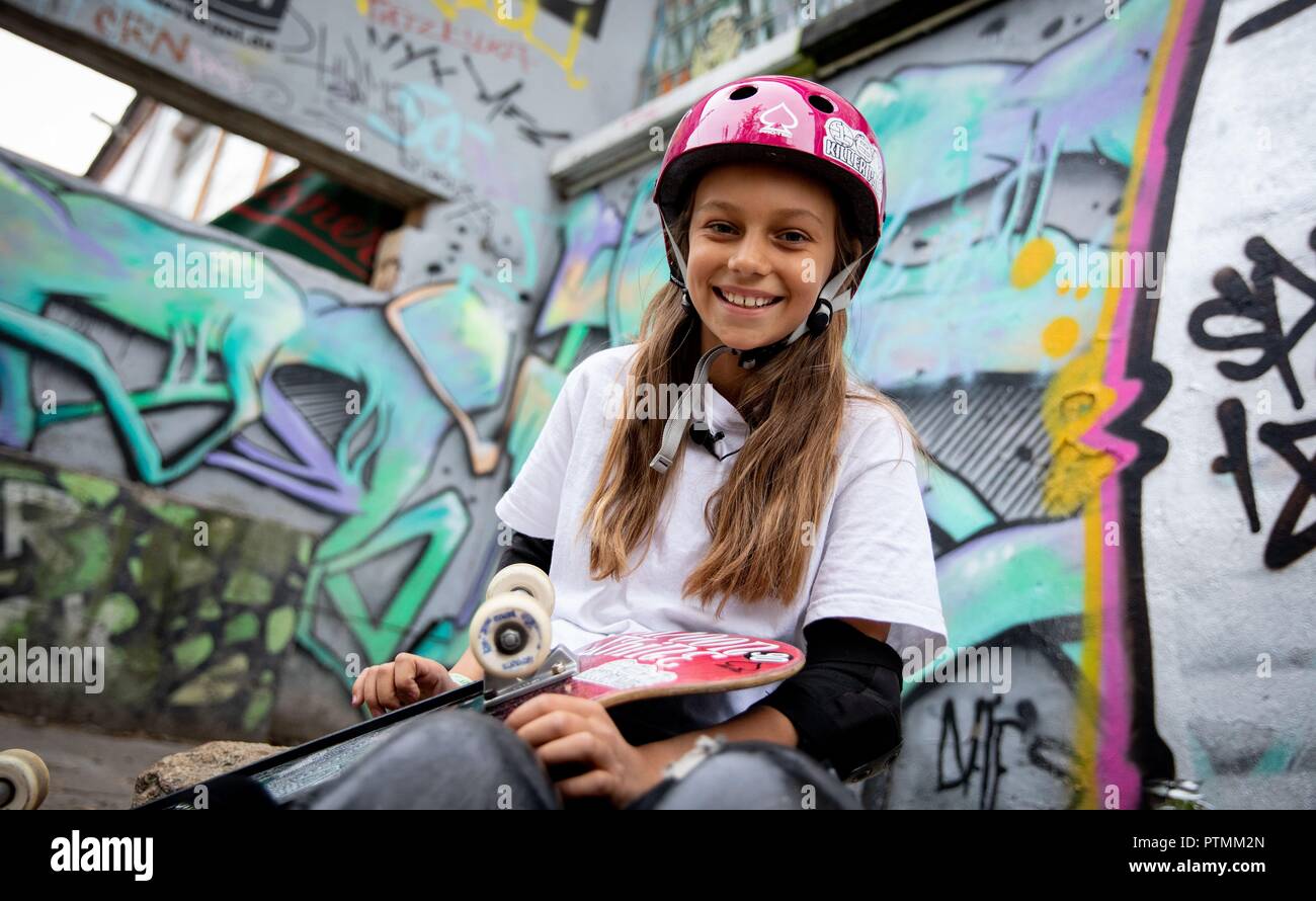 26 September 2018, Berlin: 11-year-old Lilly Stoephasius trains in the ...