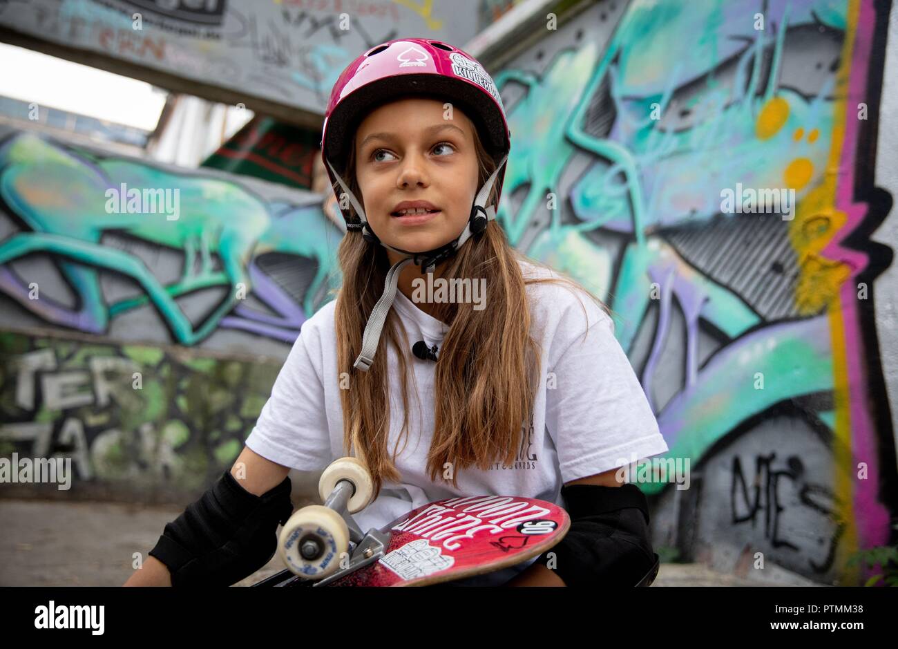26 September 2018, Berlin: 11-year-old Lilly Stoephasius trains in the ...