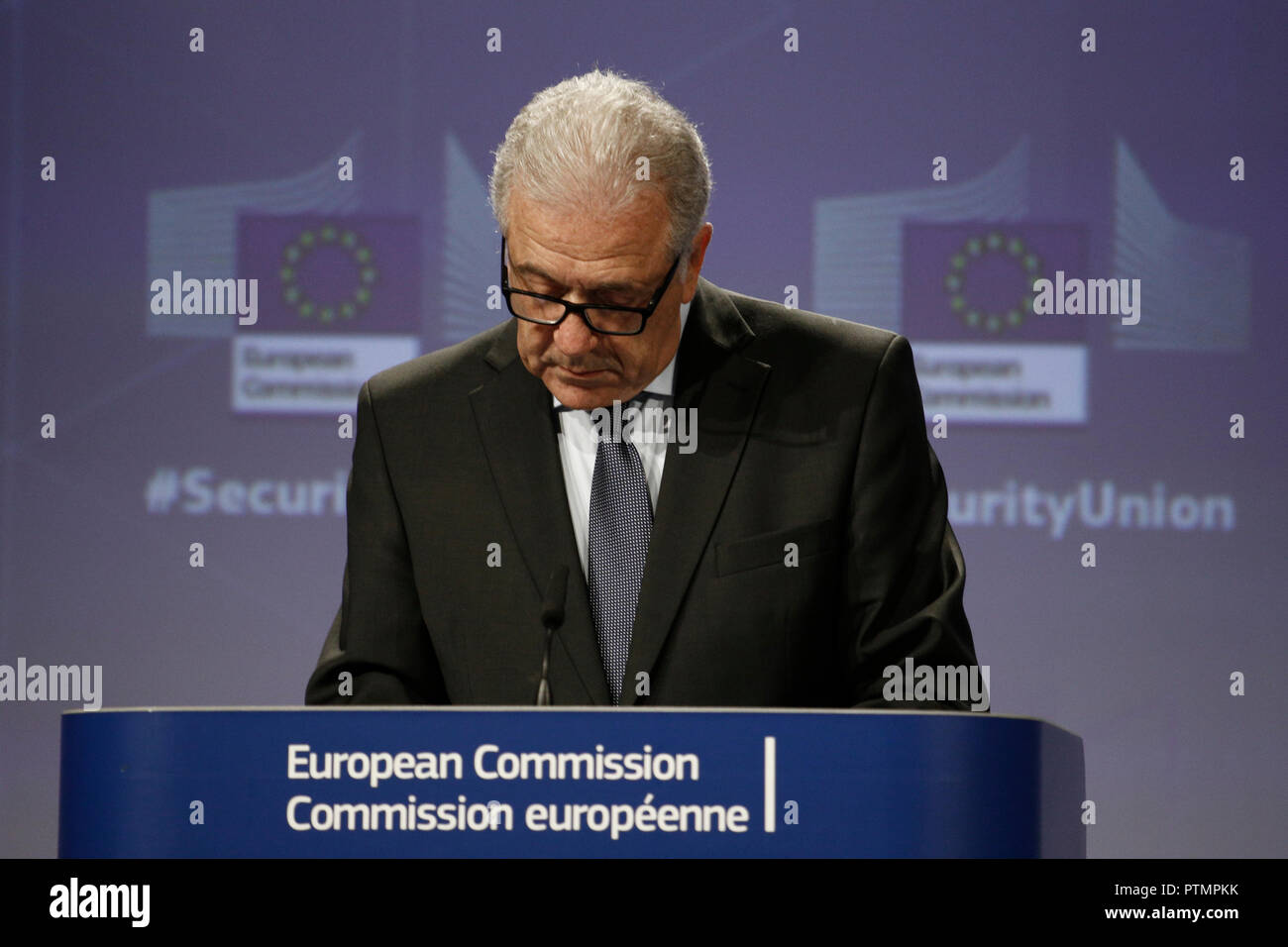 Brussels, Belgium. 10th October 2018. European Commissioner for ...