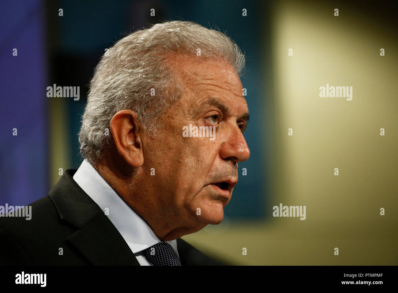 Brussels, Belgium. 10th October 2018. European Commissioner for ...