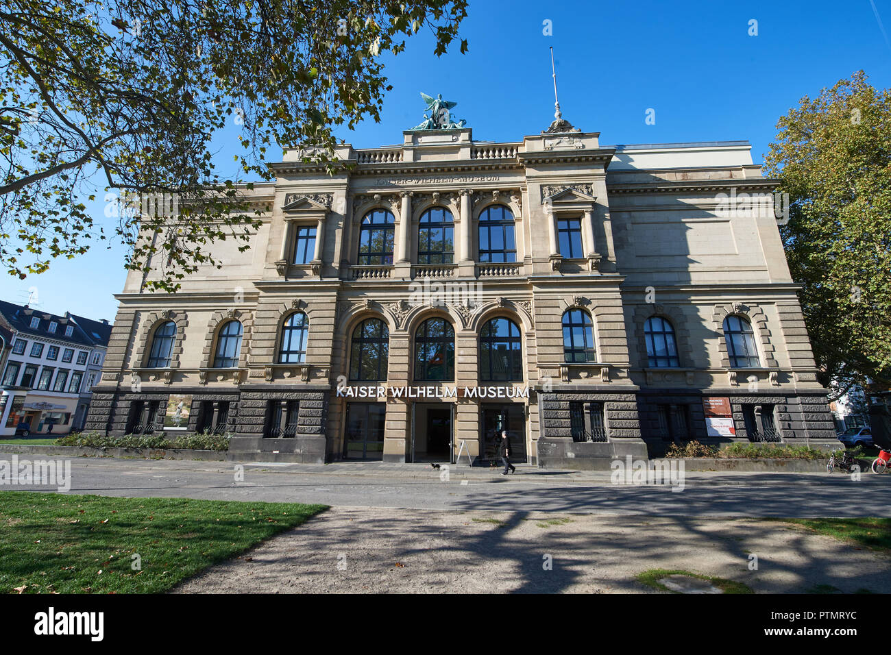 10 October 2018, North Rhine-Westphalia, Krefeld: The facade of the ...