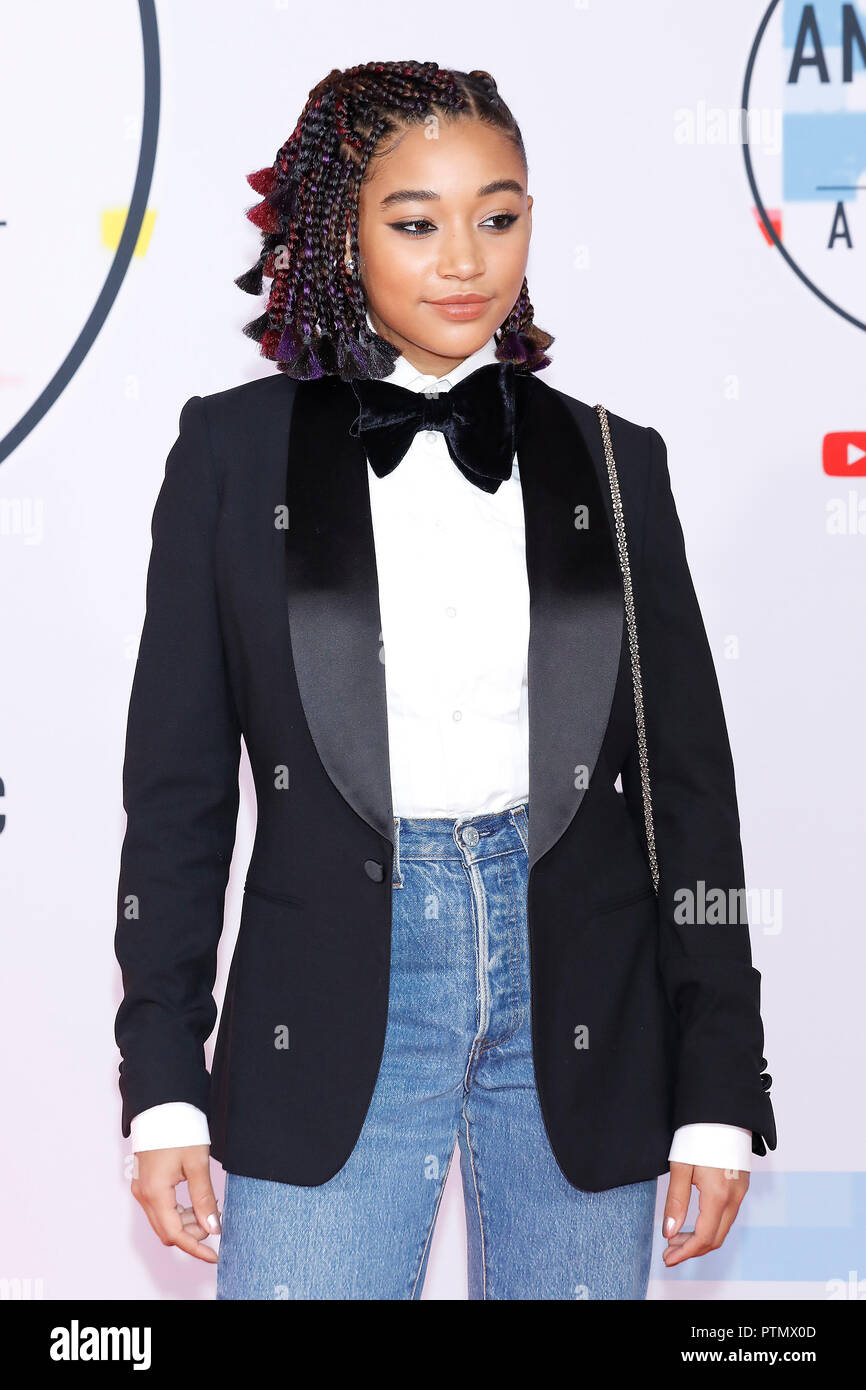 LOS ANGELES, USA - OCTOBER 9: Amandla Stenberg photographed on the red ...