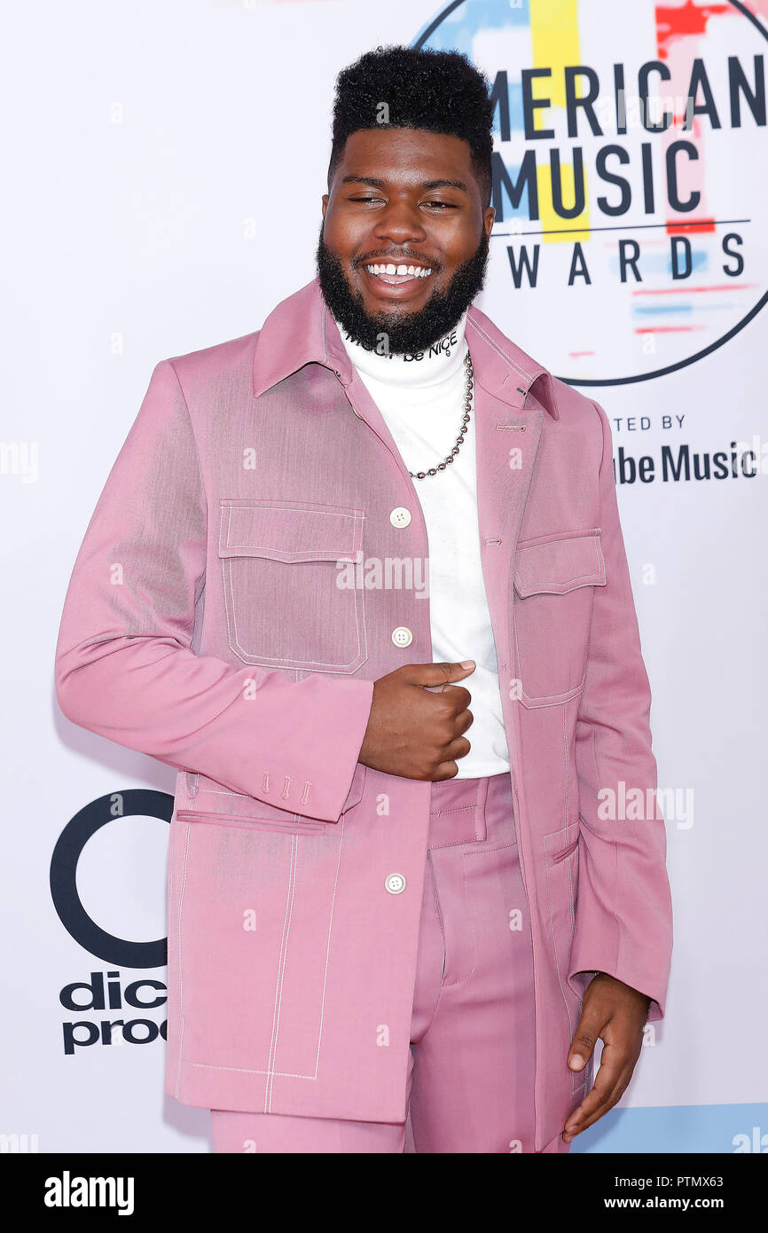 LOS ANGELES, USA - OCTOBER 9: Khalid photographed on the red carpet of ...